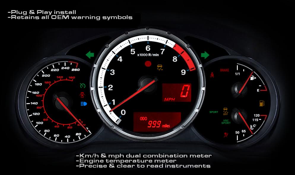 Magna Instruments F-sport Style Cluster Face - 2013+ FR-S / BRZ / 86 ...